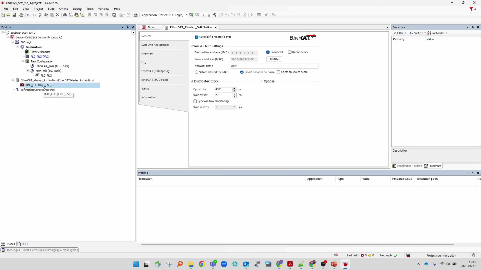 Codesys Program for EtherCAT