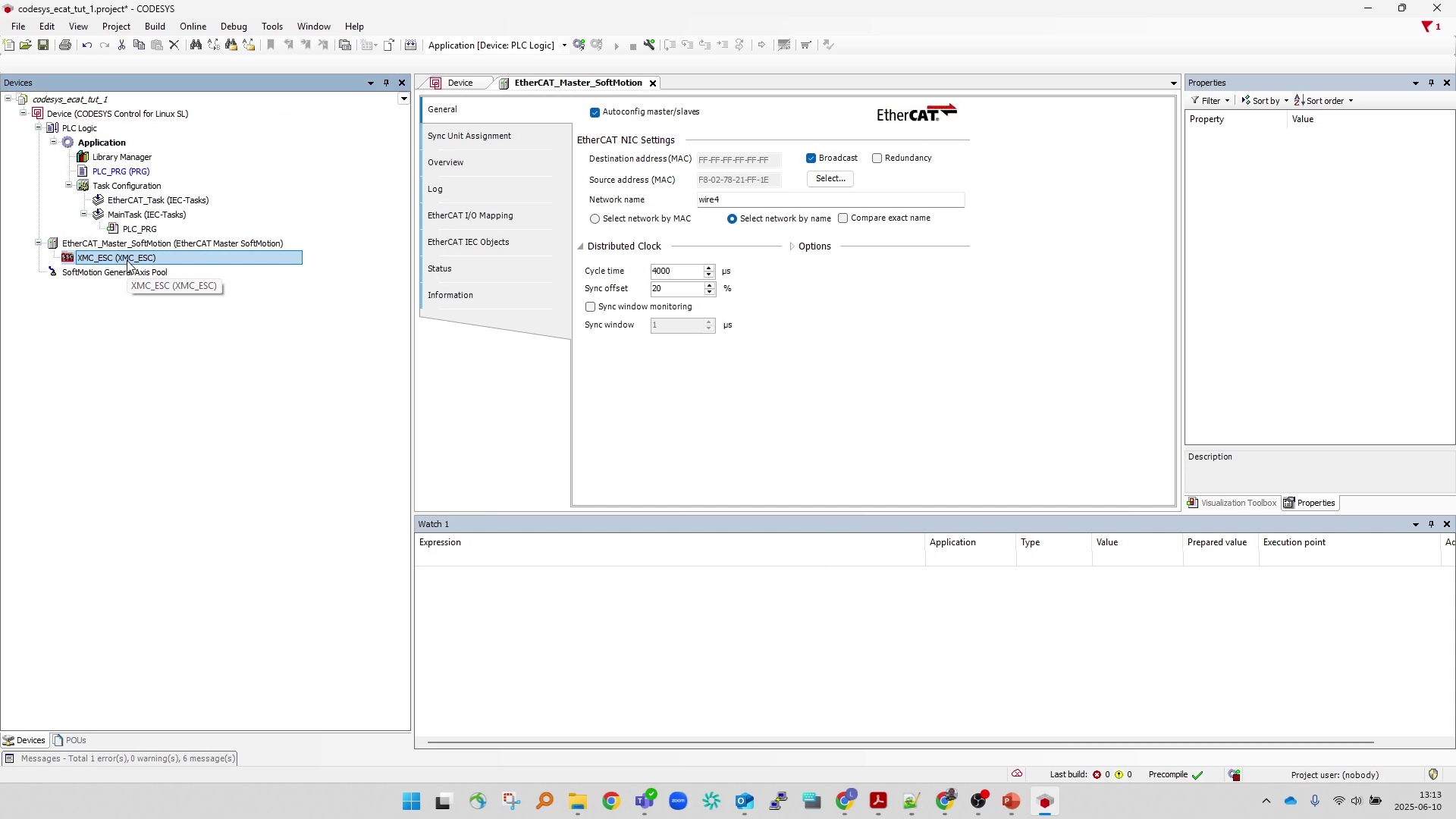 Codesys Program for EtherCAT