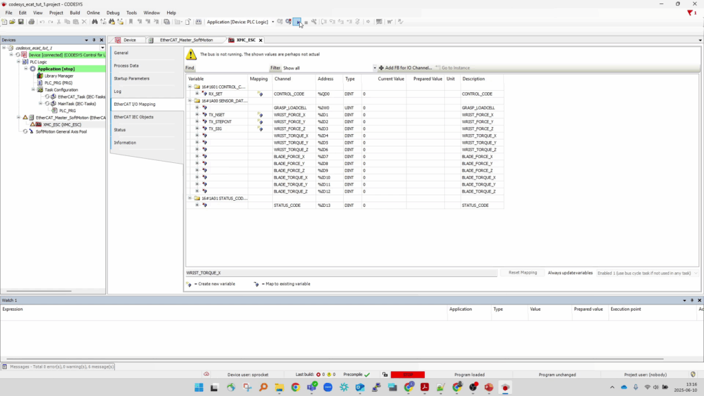 Codesys Program for EtherCAT