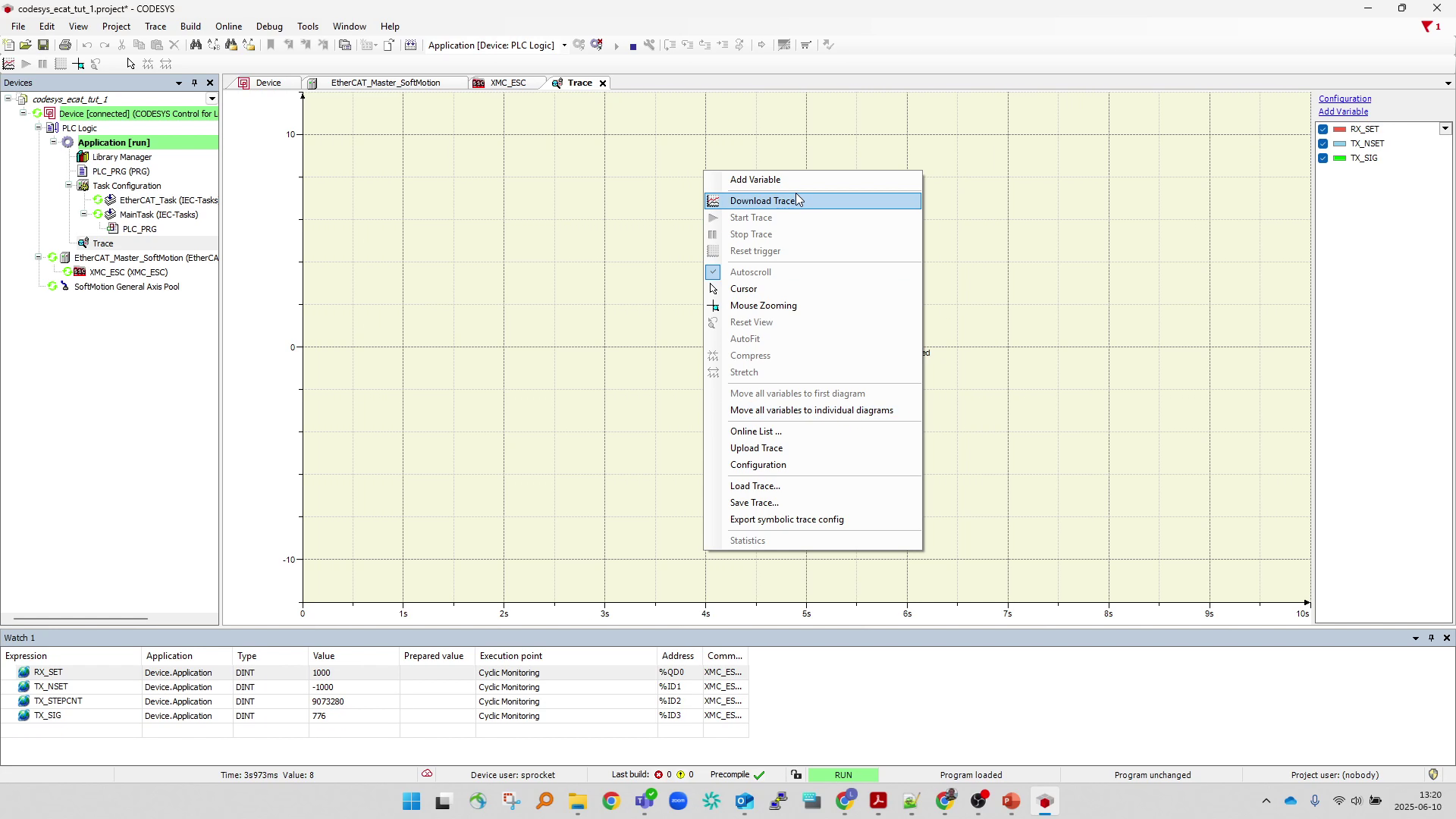 Codesys Program for EtherCAT