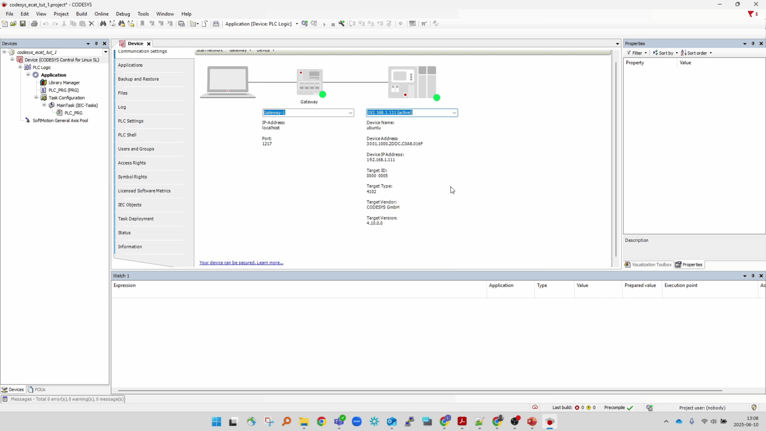Codesys Program for EtherCAT