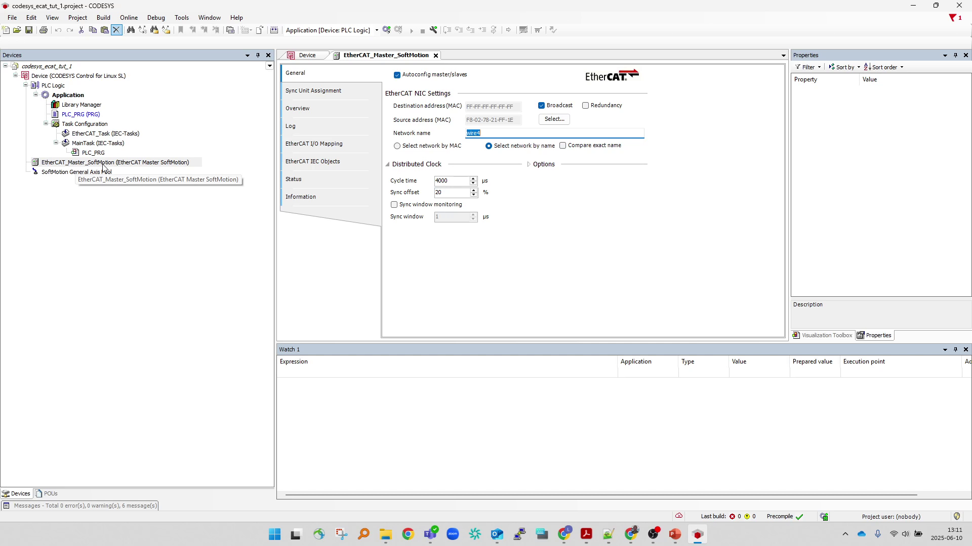 Codesys Program for EtherCAT